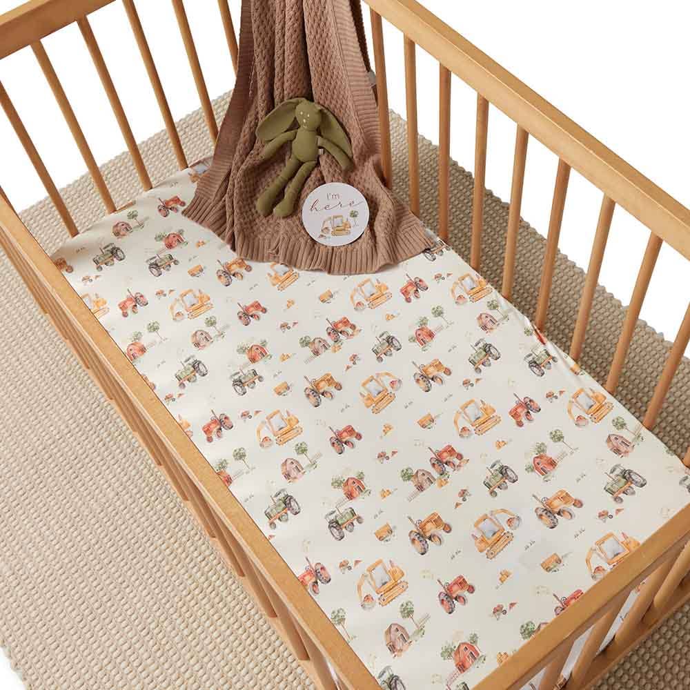 Diggers Organic Fitted Cot Sheet – LittleBit Country