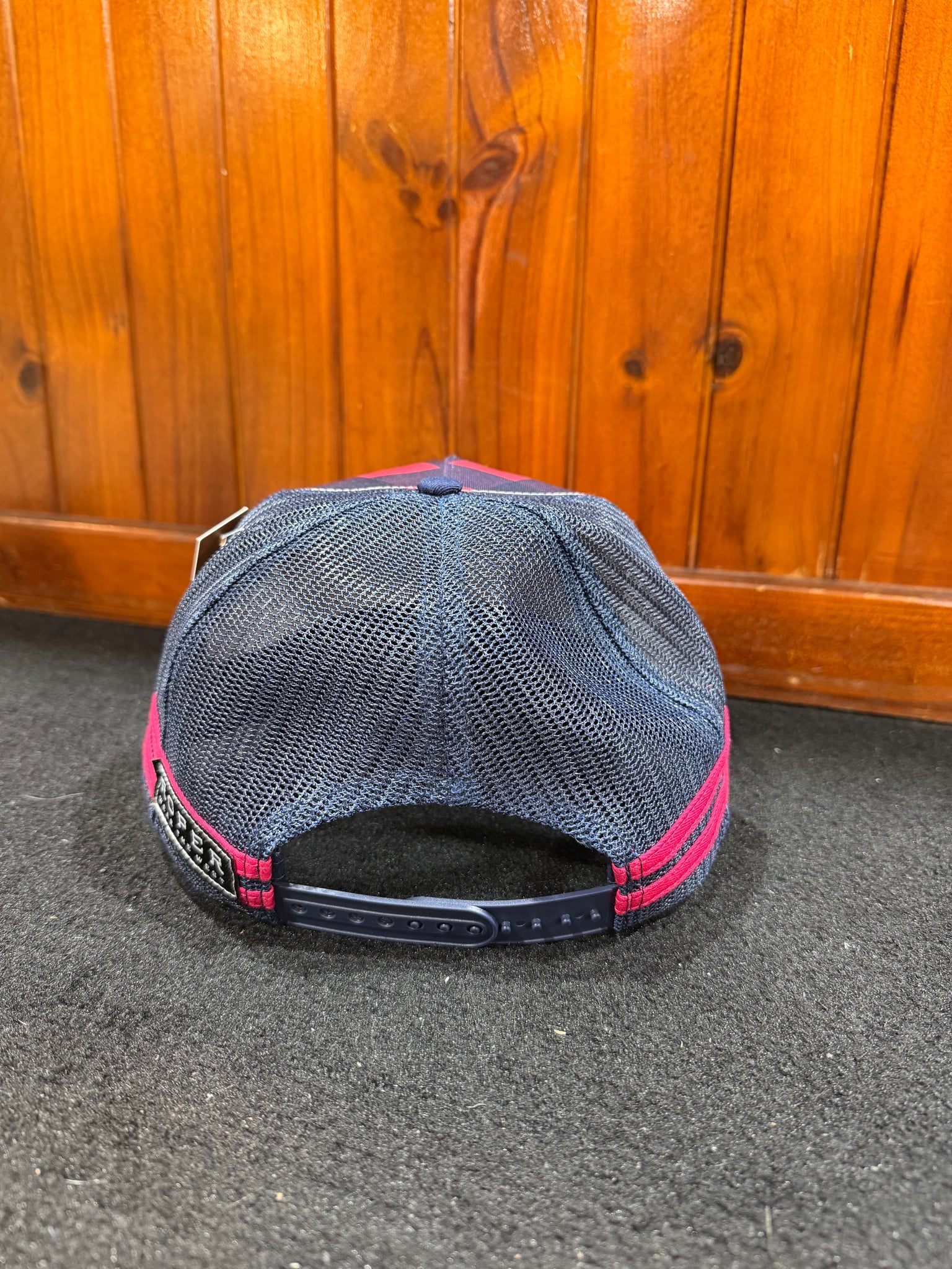 RC2404 Roper Pink/Navy Check Cap – LittleBit Country