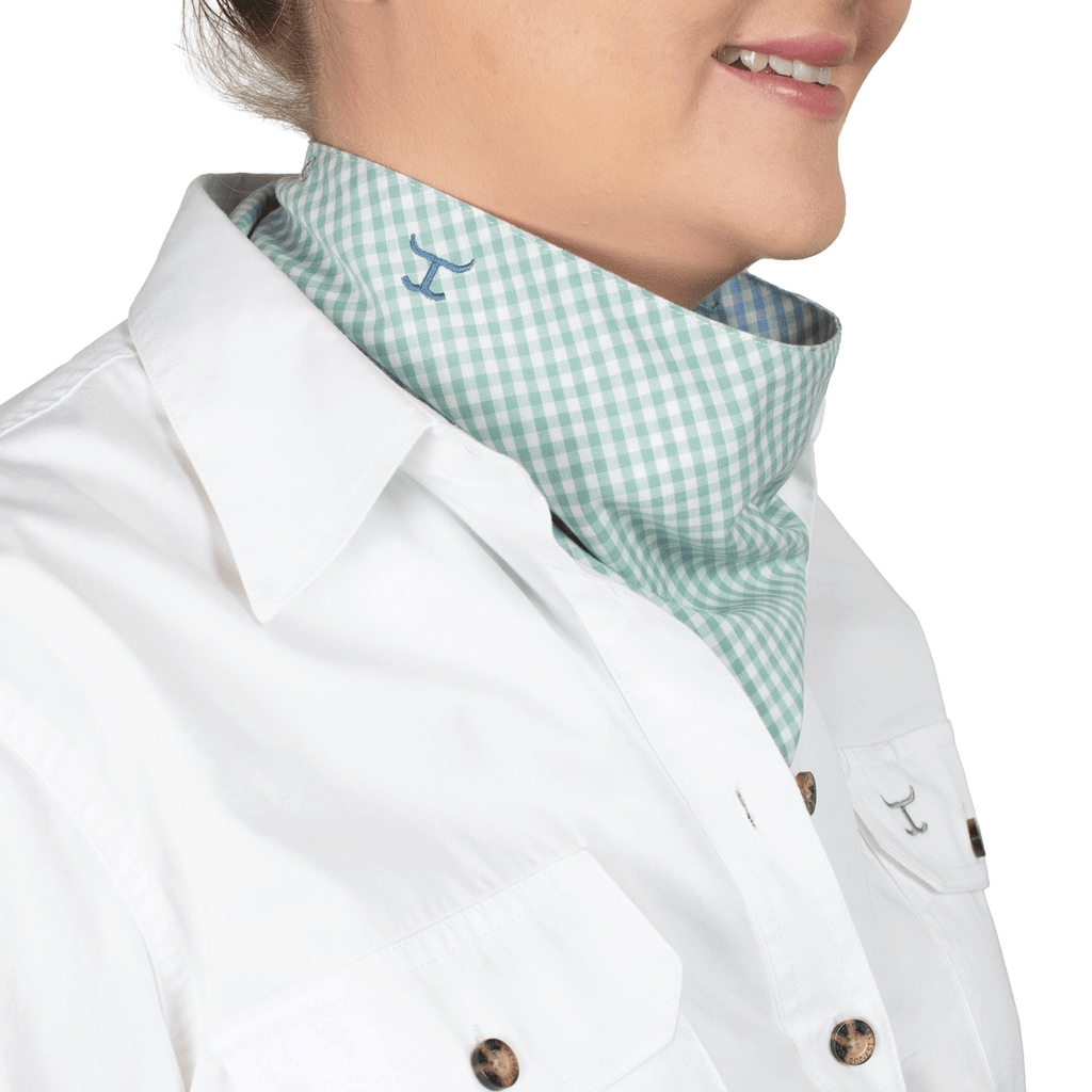 Just Country Ladies Carlee Double Sided Scarf Dusty Blue/Sea Green Min ...