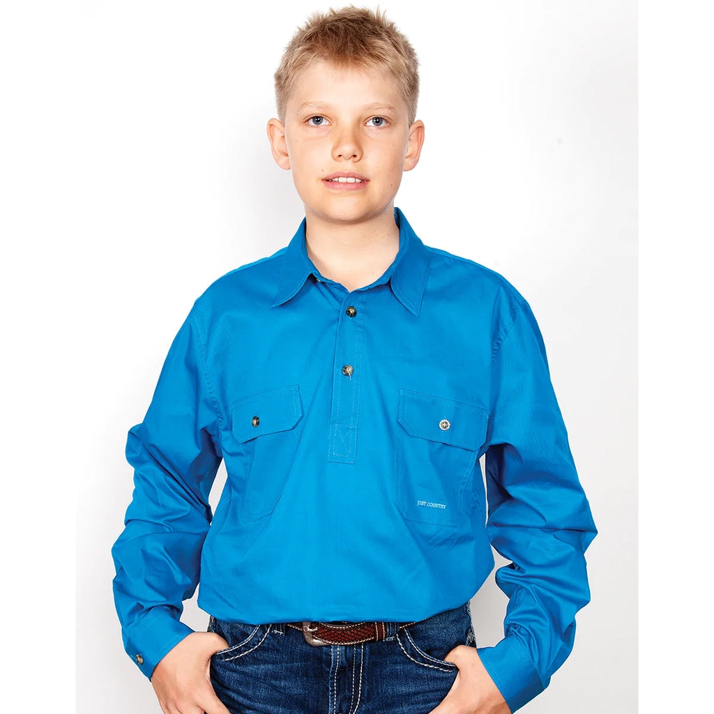 Just Country Boys Lachlan Workshirt Blue Jewel – LittleBit Country
