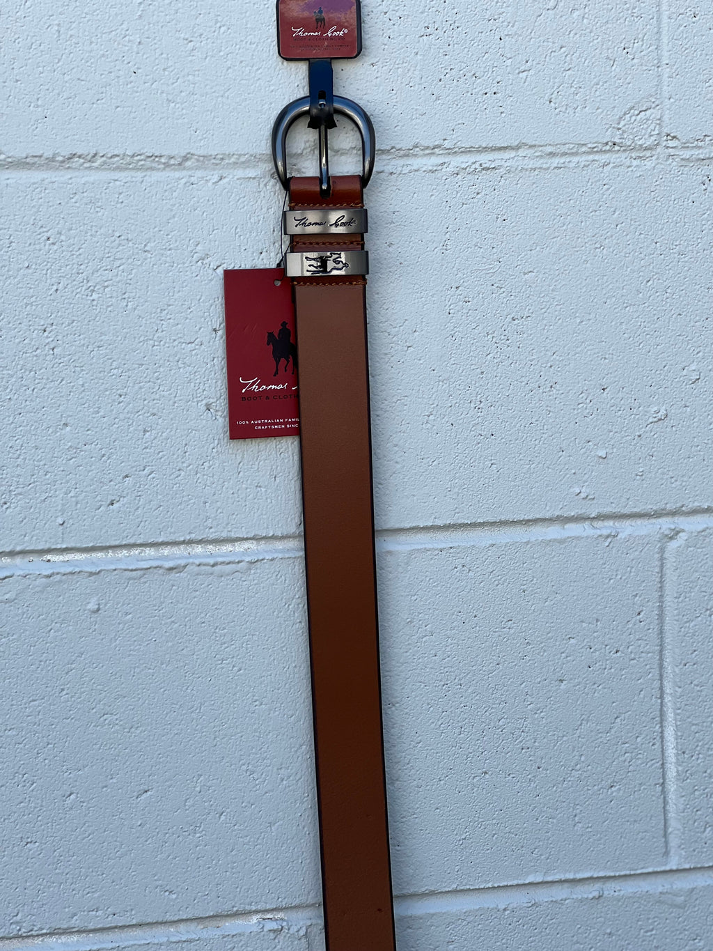 TCP1942BEL Thomas Cook Gunmetal Twin Keeper Belt Tan – LittleBit Country